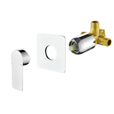 Shower Valves Wall Mount Shower Faucet Rough-In Valve Bathroom Trim Kit ...