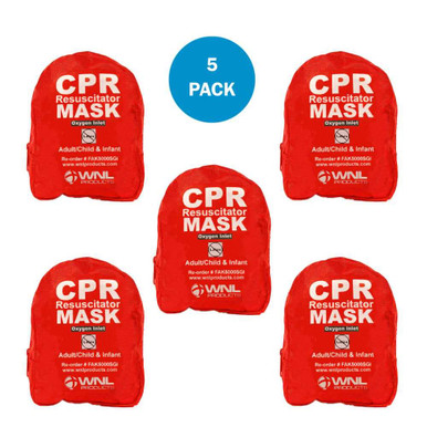 WNL Products CPR Rescue Mask, Adult/Child & Infant Pocket Resuscitator ...