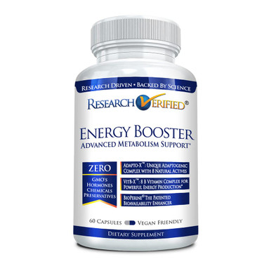 Research Verified Energy Booster - Natural Energy Support - 60 Capsules ...