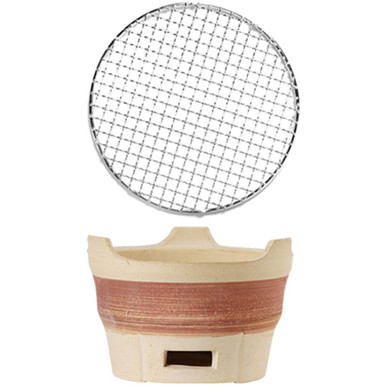 INOOMP Tandoor Mini Charcoal Grill Stove: Clay Pottery Camping Barbecue ...