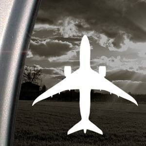 Boeing 787 8 Jet Airliner White Sticker Decal Bumper Laptop Car White ...