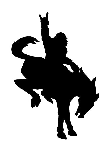 SixtyTwo24 Bigfoot Riding A Bronco sticker- 5'' Decal {BLACK}- big foot ...