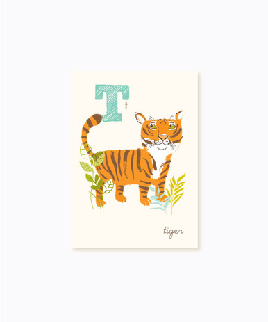 Sea Urchin Studio - T is for Tiger - ABC Alphabet Wall Art for Kids ...