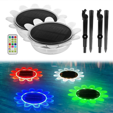 GOTIDA Floating Pool Lights: Swimming Pool Light, LED Color Changing ...
