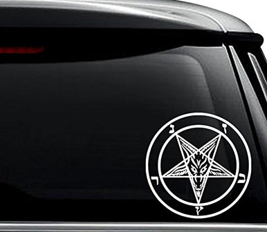 Baphomet Sabbatic Goat Pentagram Pagan Decal Sticker For Use On Laptop ...