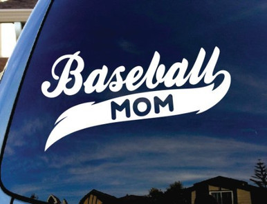 SoCoolDesign Baseball Mom Car Window Vinyl Decal Sticker 5" Wide (White ...