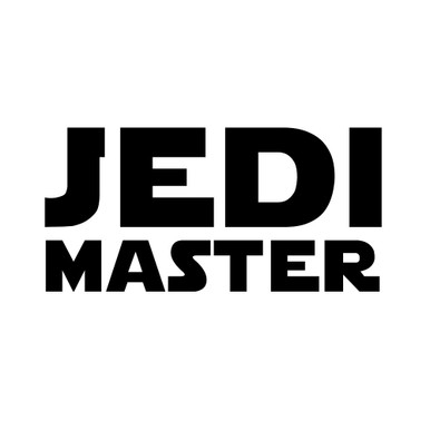 Jedi Master 8" Vinyl Sticker Car Decal (8" Black) - Warehousesoverstock