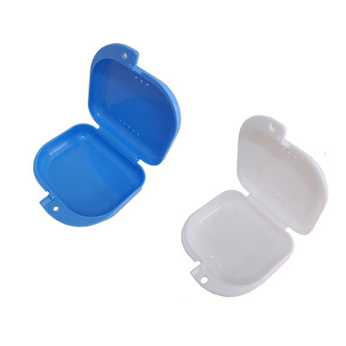 2pcs Breathable Portable Denture Orthodontic Dental Retainer Box False ...