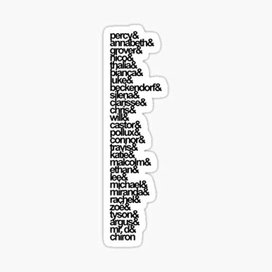 Percy Jackson and The Olympians Characters Sticker - Sticker Graphic ...