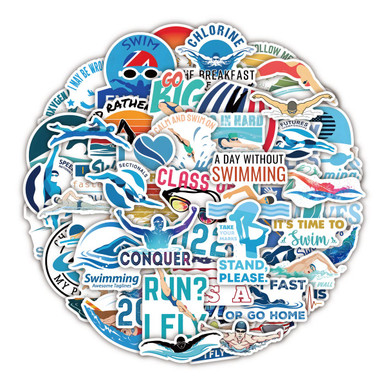 Swim Swimming Stickers Decal Aesthetic Stickers Pack 50pcs-Suitable for ...