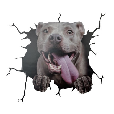 3D Pitbull Dog Sticker Custom Car Window Car Sticker Clings Decal Pet ...