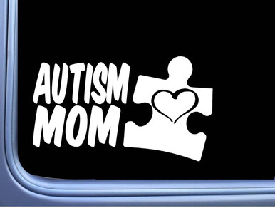 EZ-STIK Autism Mom M372 8 inch Sticker Decal autistic puzzle piece ...