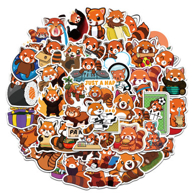 Cute Animal Red Panda Stickers for Kids, Teens- 50PCS Premium ...