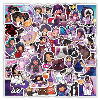 60 Pcs Funny Game Aphmau Stickers Cute Kawaii Plushies Cat Graffiti ...
