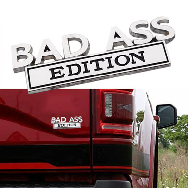 Bad Ass Edition Car Emblem Decals,THYNING 3D Alloy Badge Fender Rear ...