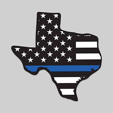 2-Pack Texas State Outline American Flag Overlay Thin Blue Line Vinyl ...