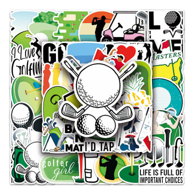 Golf Stickers for Bumpers 50 Pcs Vinyl Waterproof Golf Decals Pack for ...