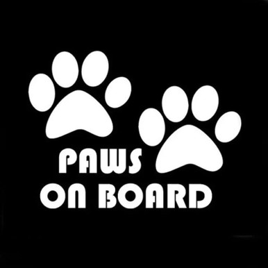 MAKTEM Paws on Board Vehicle Vinyl Sticker, Dog on Board Car Safety ...