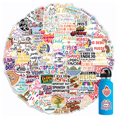 104pcs Spanish Inspirational Stickers Pack for Students/Teachers ...