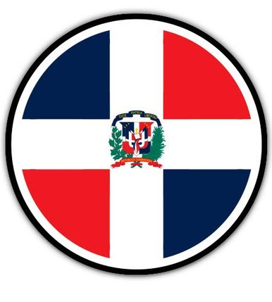 Dominican Republic Flag - 3" Vinyl Sticker - for Car Laptop I-Pad Phone ...
