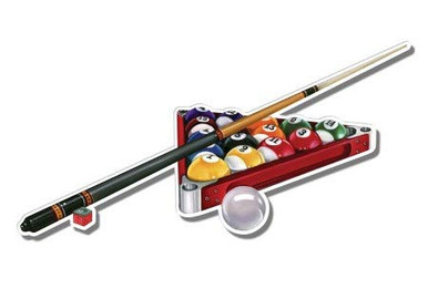 Pool Billiards - 3" Vinyl Sticker - for Car Laptop I-Pad Phone Helmet ...