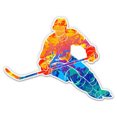 GT Graphics Express Hockey Player - 3inch Vinyl Sticker - for Car ...