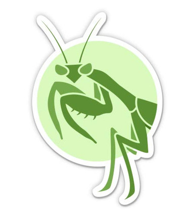 Praying Mantis - 3" Vinyl Sticker - for Car Laptop I-Pad Phone Helmet ...