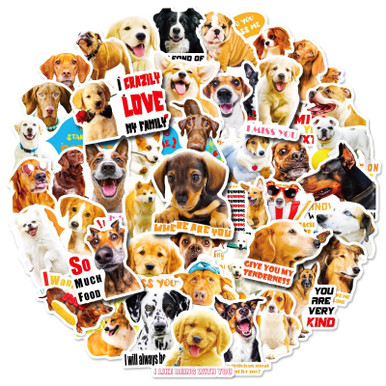 50 Pcs Funny Animals Dog Meme Stickers Cute Puppy Face Waterproof Vinyl ...