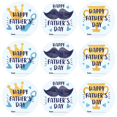 WhatSign 36Pcs Happy Father's Day Stickers 1.5" Fathers Day Gift Tags ...