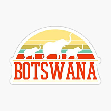 Botswana Sticker - Sticker Graphic - Auto, Wall, Laptop, Cell, Truck ...