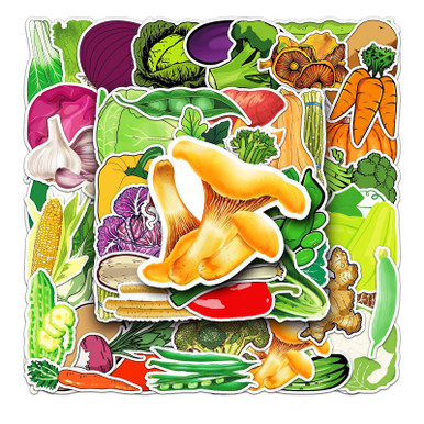 50 Vegetable Stickers Waterproof Stylish Durable Laptop Kettle ...