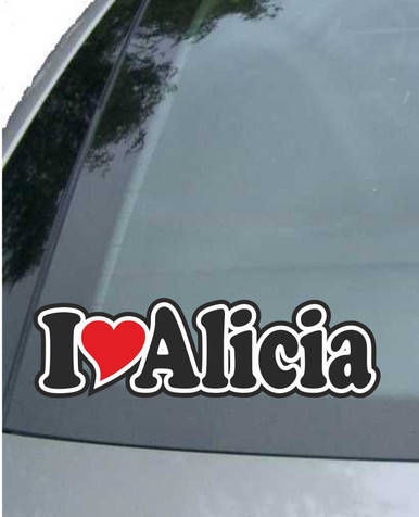 INDIGOS UG - Car Sticker - Decal - JDM - Die Cut I Love Heart 15 cm - I ...