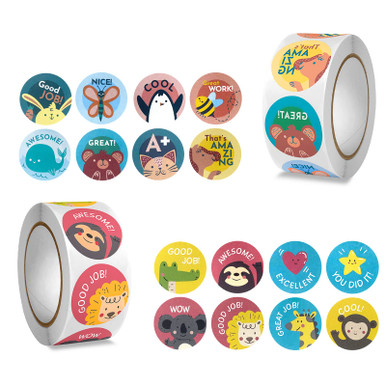 Andiker 2 Rolls Reward Stickers for Teachers, 1000Pcs Motivational ...