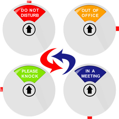 Do Not Disturb Door-Hanger Sign - Sukh Meeting In Progress Door Sign ...