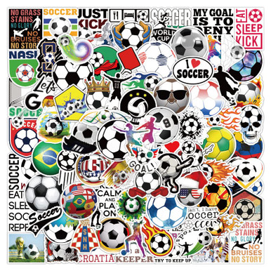Rejoiety 100PCS Soccer Stickers Pack,Sport Soccer Stickers Gifts for ...