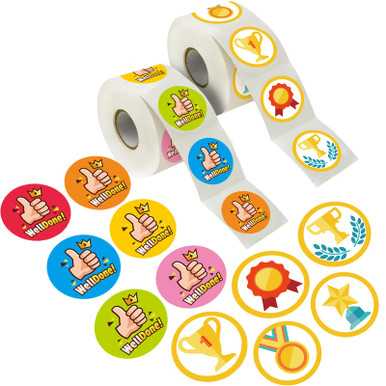 1200 Teacher Reward Stickers. Trophy Stickers and Thumbs Up Stickers. 1 ...