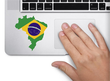 Map with Flag Inside Brazil 3.5x3.2 inches Sticker Decal die Cut Vinyl ...