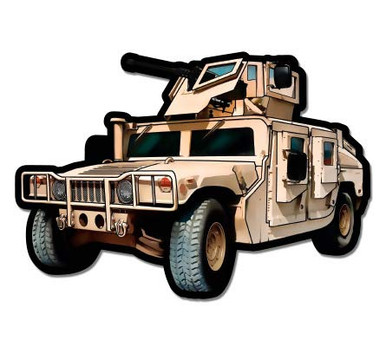 GT Graphics Humvee - 5" Vinyl Sticker - for Car Laptop I-Pad ...