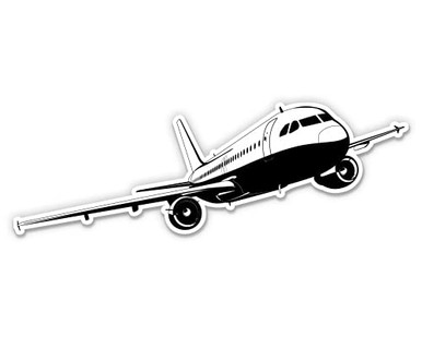 Airplane - 5" Vinyl Sticker - for Car Laptop I-Pad - Waterproof Decal ...