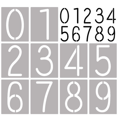 Large Number Stencils 10 Inch Stencil Numbers Plastic Painting ...
