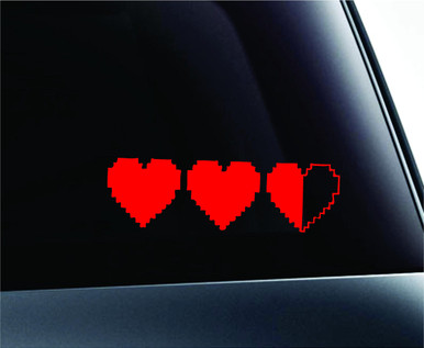 ExpressDecor 8-Bit Heart Lives Chance Retro Computer Laptop Symbol ...