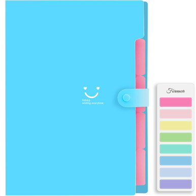 Forvencer Expanding File Folder, Sky Blue Cute Folder for Important ...