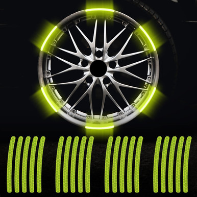 20 Pcs Car Wheel Rim Reflective Decal Stripes Car Decals Reflective Car ...