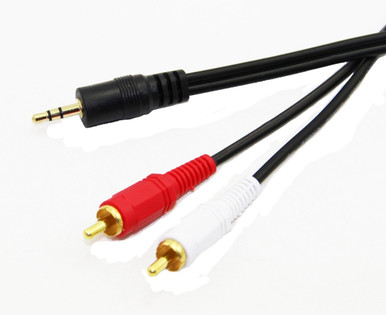 C&E 3.5mm Stereo Male to Dual RCA Male (Right and Left) Audio Cable, 6 ...
