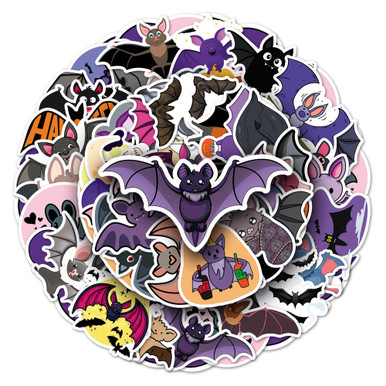 MUYINGZHUO Bat Stickers, 50PCs Pack, Cute Cool Cartoon Aesthetic Animal ...