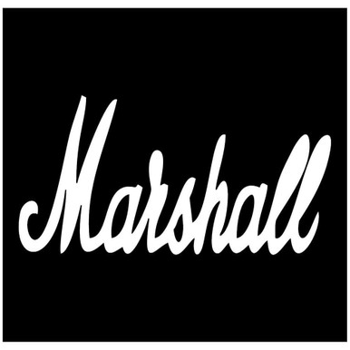 Set of 3 - Marshall AMPLIFIERS - White - Sticker Graphic - Auto, Wall ...