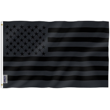 Anley Fly Breeze 3x5 Foot All Black American Flag - Vivid Color and ...