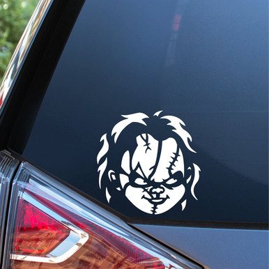 Sunset Graphics & Decals Chucky Face Decal Vinyl Car Sticker | Cars ...