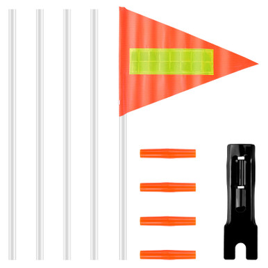 Bike Safety Flag with Pole Reflective Stripe Bike Flag Height ...