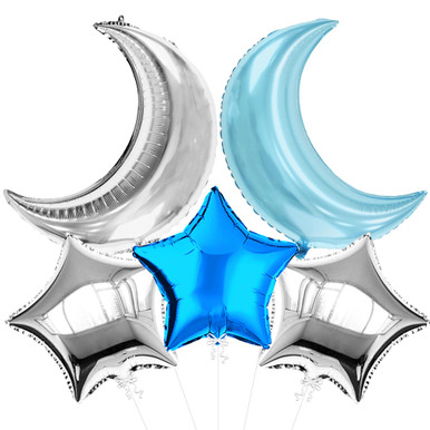 KatchOn, Moon and Star Balloons Baby Shower Set - Twinkle Twinkle ...